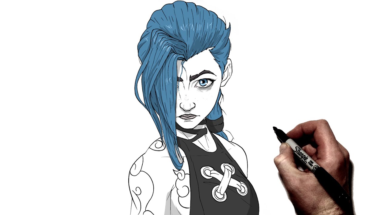 How To Draw Jinx | Step By Step | Arcane