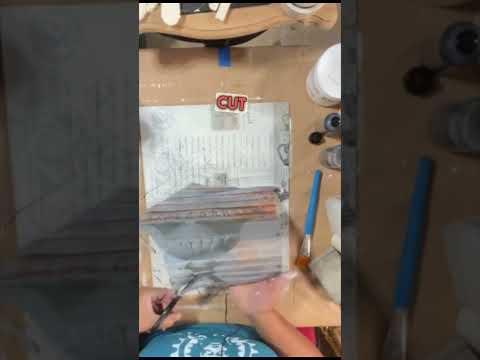 Use Your Roycycled Stencils With Decoupage Paper #roycycled #collage #mixedmedia #decoupage #stencil