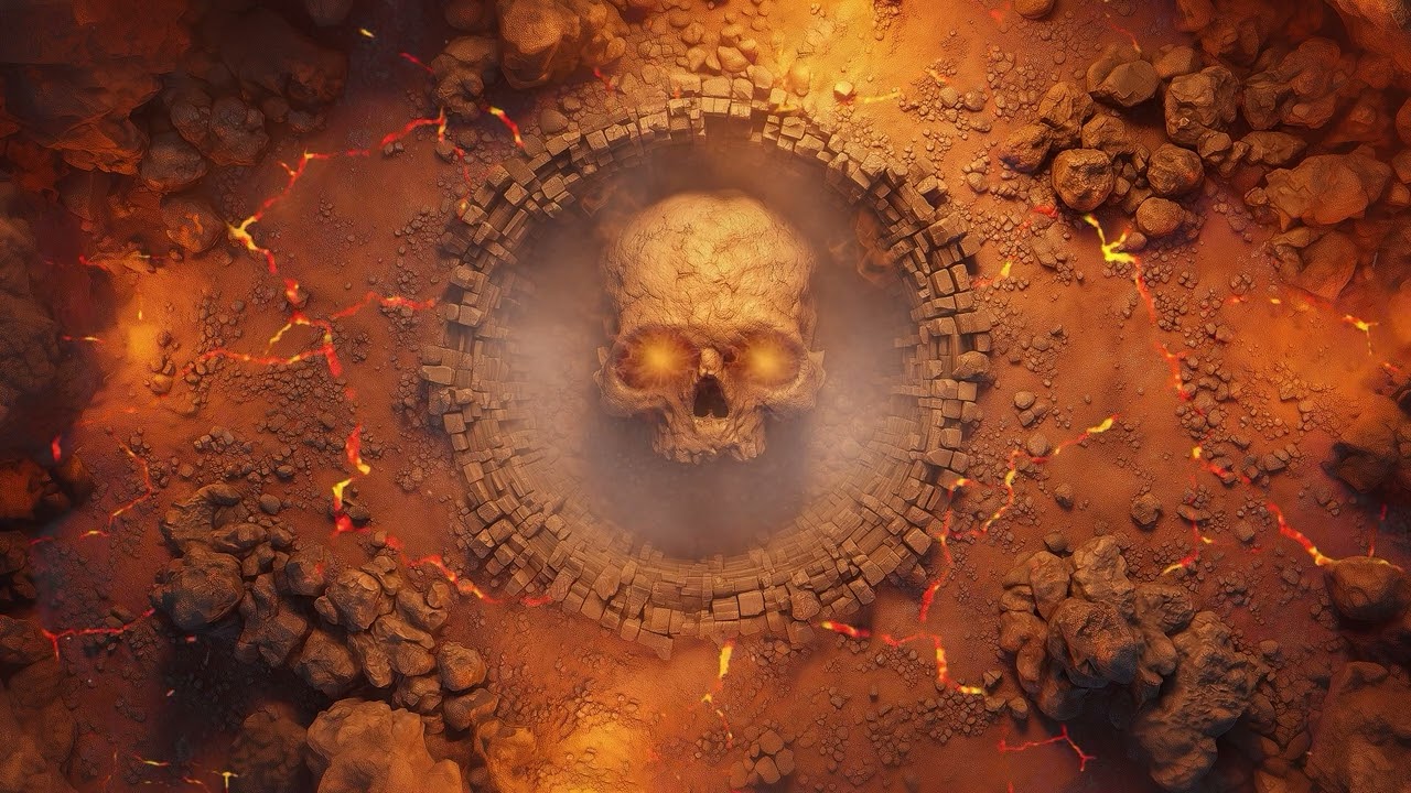 D&D | Helljaw Cavern Free No Grid | Animated Battle Maps