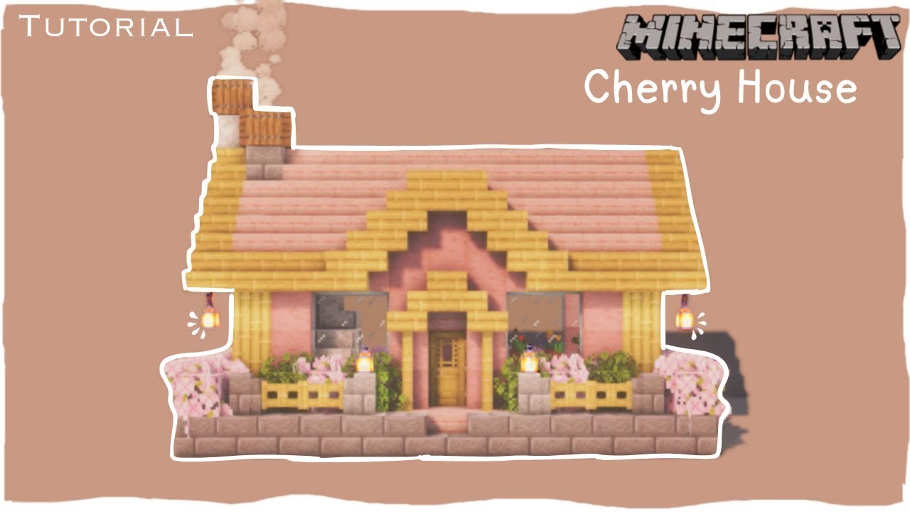 Minecraft How To Build A Cherry Blossom Survival House - Minecraft Builders