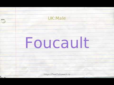 How to pronounce foucault