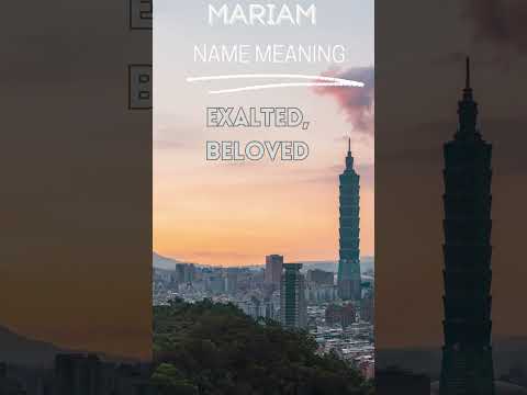MARIAM name meaning #youtubeshorts #shortvideo #youtube #ytshort