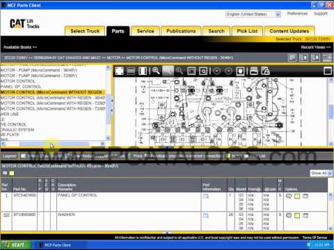 Caterpillar forklift parts manual