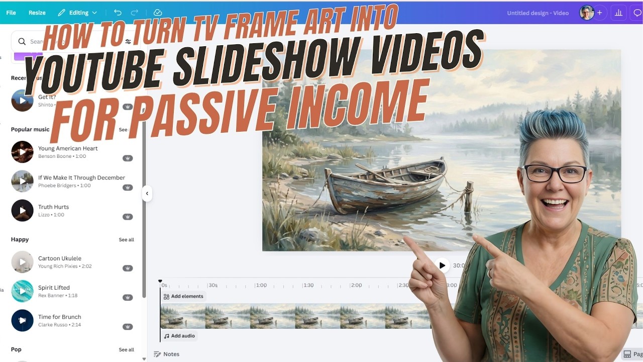 How to Turn TV Frame Art into YouTube Slideshow Videos for Passive Income