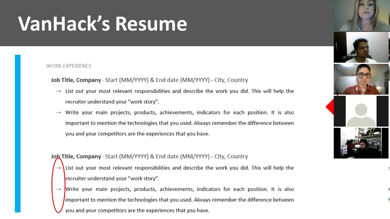 Ana´s Accelerator section in January 11th - Resume, LinkedIn, Cover Letter | VanHack