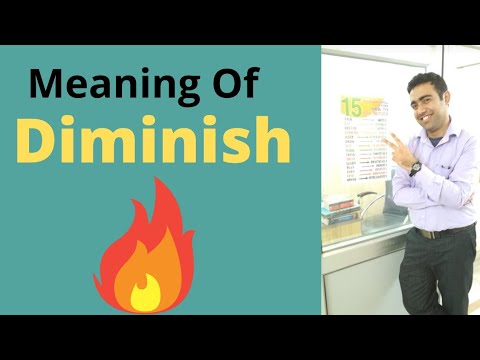 Diminish meaning in hindi