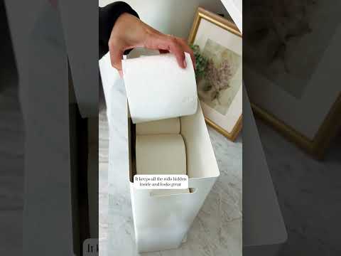 Here’s a clever way to discreetly store toilet paper in any bathroom 🧻😊✨ #cleaninghacks
