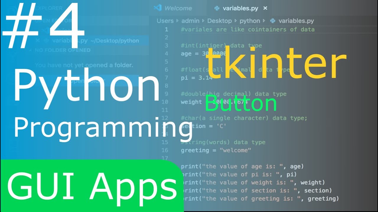 Python3 GUI Programming Tutorial 4 Button
