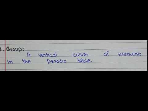 Define Group in chemistry // Group