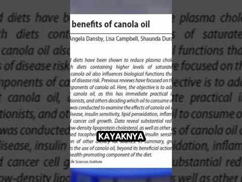 Canola Oil dalam Oatmeal Fakta atau Mitos ?