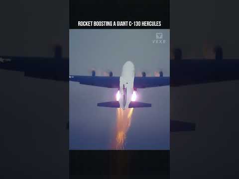 Rocket Boosting a Giant C-130 Hercules