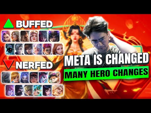 SO MANY HERO CHANGES! META COMPLETELY CHANGED? LUOYI/CHIP IS GONE! HEALERS OP? | Patch Note Review