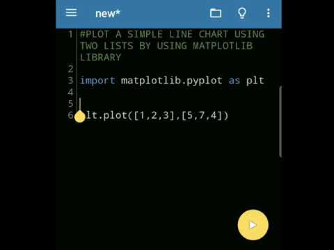 Plot a simple line chart using two lists in #Python