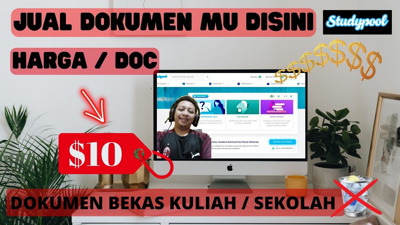 Tutorial cara mendapatkan uang - Jualan dokumen bekas di website studypool - Claim $10 per dokumen