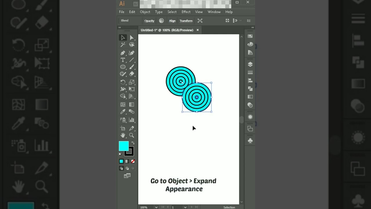 How To Create Overlapping Circles Geometric Pattern In Adobe Illustrator #shorts