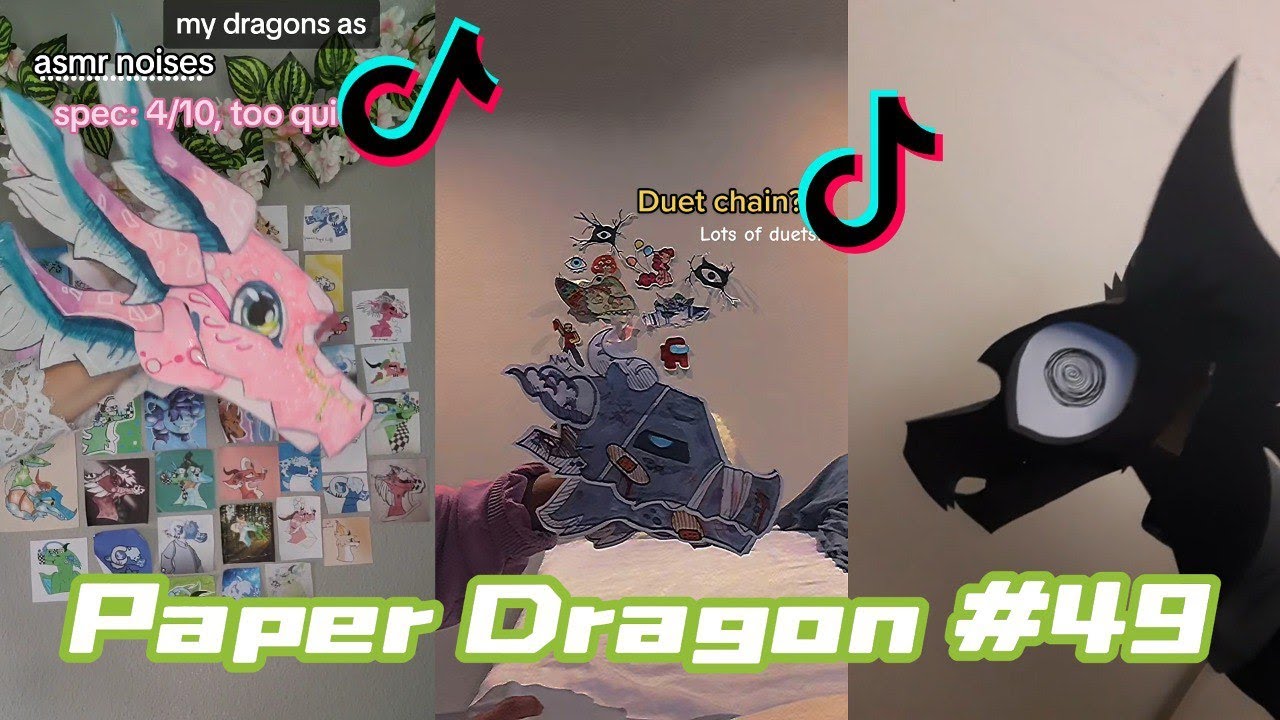 Dragon Puppet Crafts - Paper Dragon TikTok Compilation #49