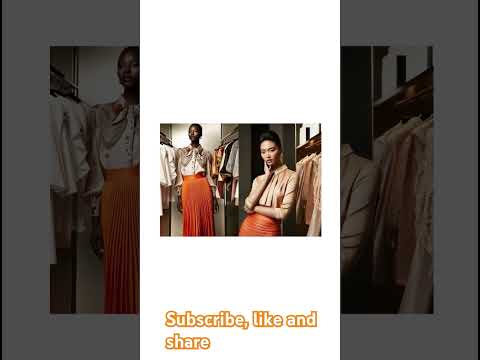 Confidence is Key: Orange Pleated Skirt#ai ,#fashion ,#orange ,#skirt