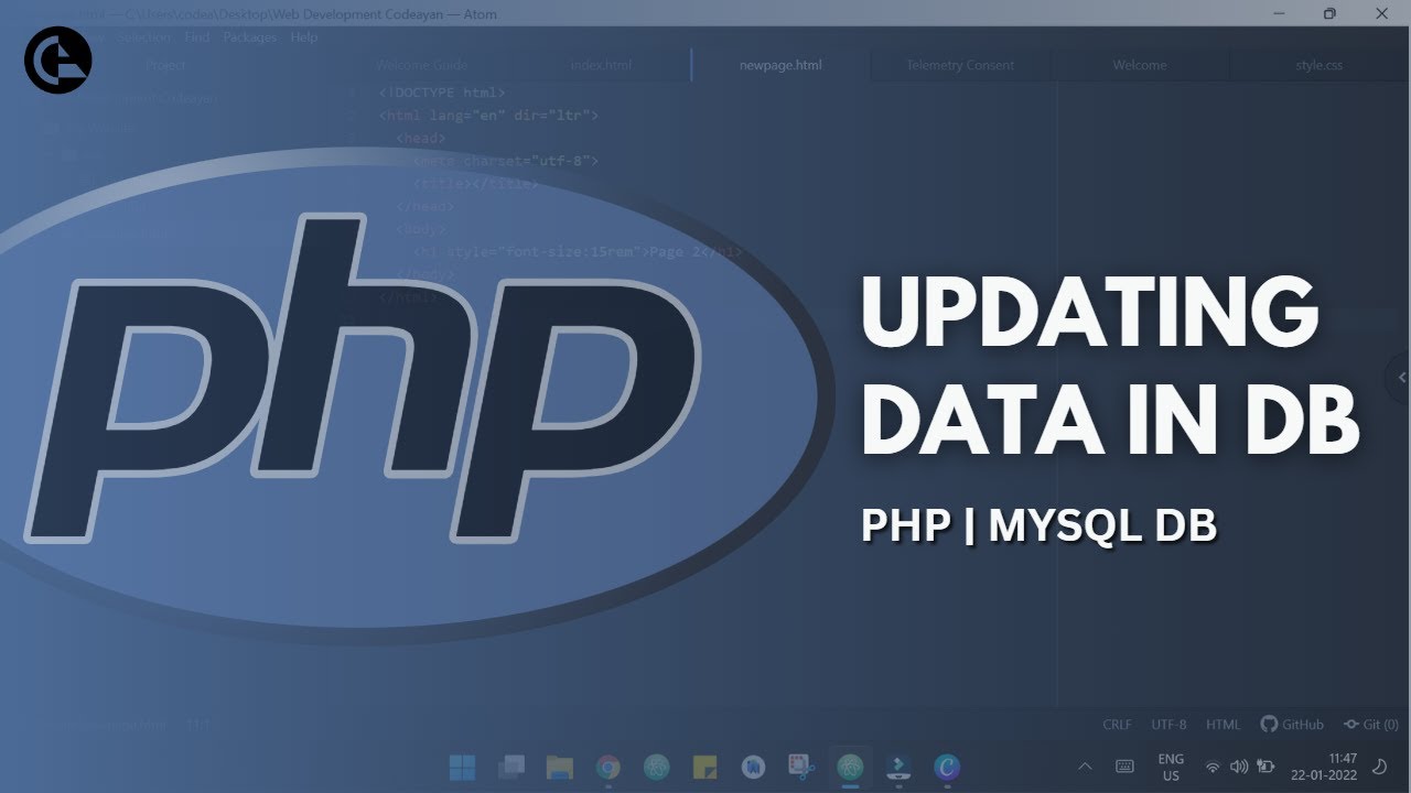 UPDATING DATA IN MySQL DATABASE USING PHP | phpMyAdmin | codeayan