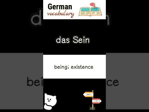 das Sein (being) | German language vocabulary
