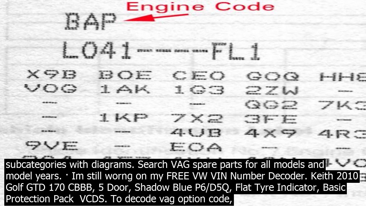 Vin decoder vw pr codes y   planetvagm   vw  audi pr code search enter the pr codes  cha