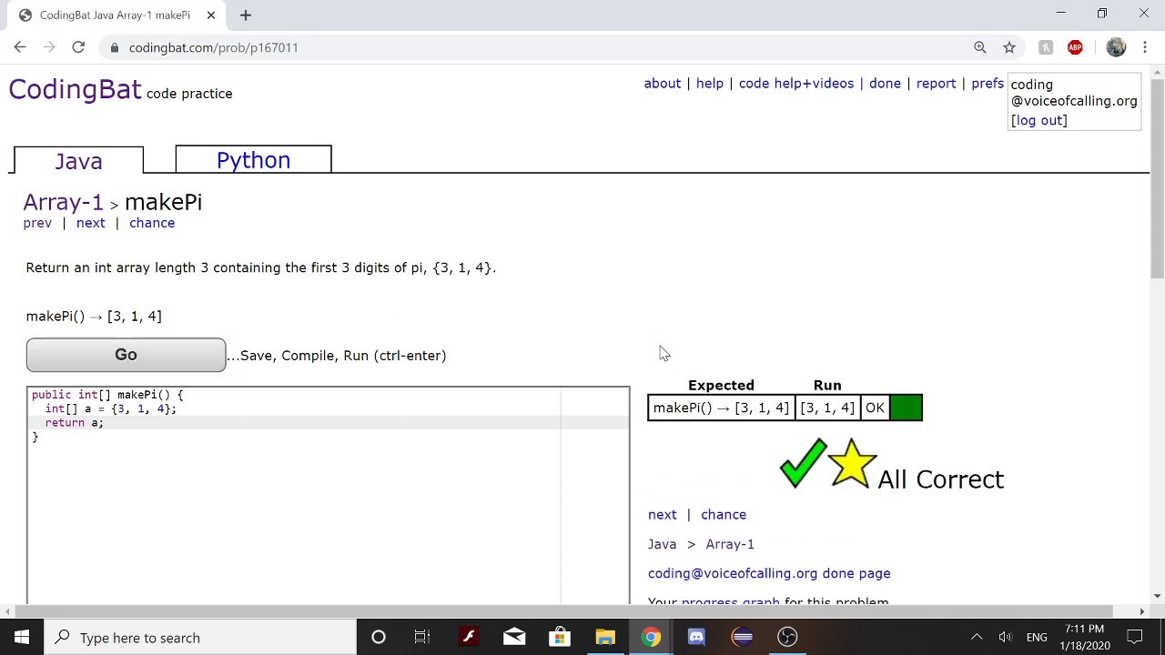 Array-1 (makePi) Java Tutorial || Codingbat.com