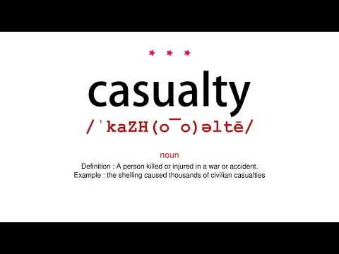How to pronounce casualty - Vocab Today