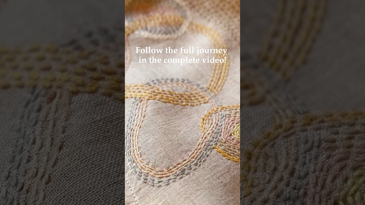 Relaxing slow stitching with natural colours #slowstitching #embroidery #mindfulness