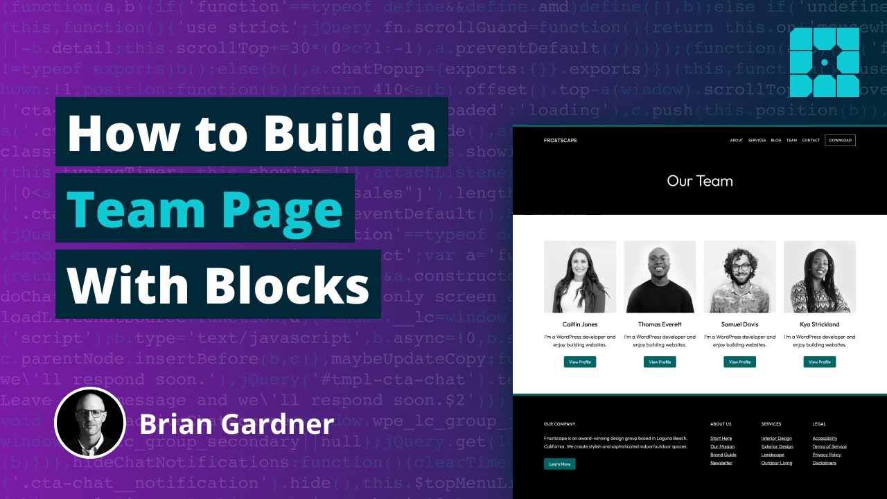 How to Build a Team Page With WordPress Blocks