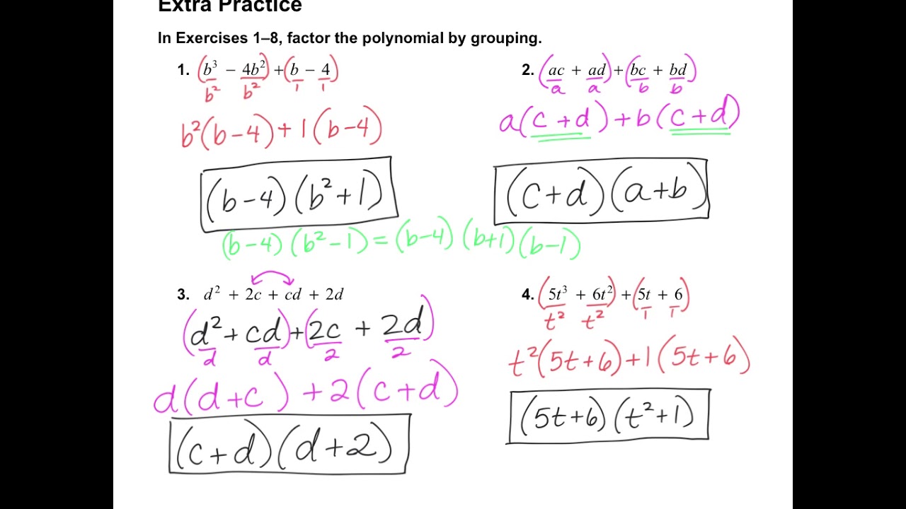 Algebra 1, 7.8: Factoring Polynomials Completely