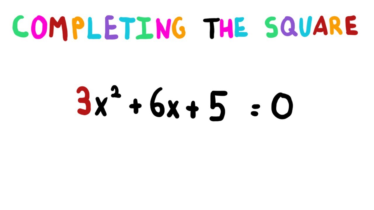 Completing the square Example 2 (Two methods) *Tricky*