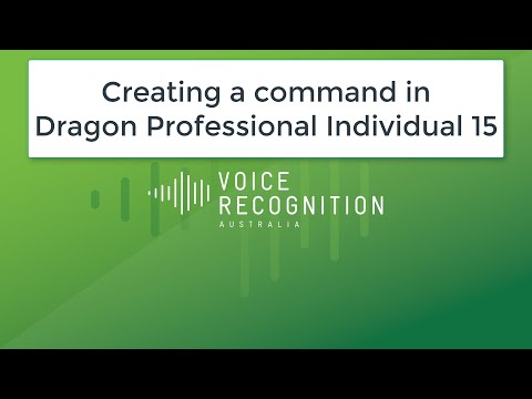 Dragon Professional Individual 15 - Creating a form