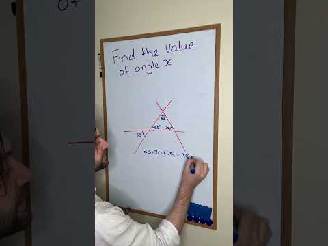 Using angles in a triangle and vertically opposite angles rules #angles #anglesinatriangle #geometry