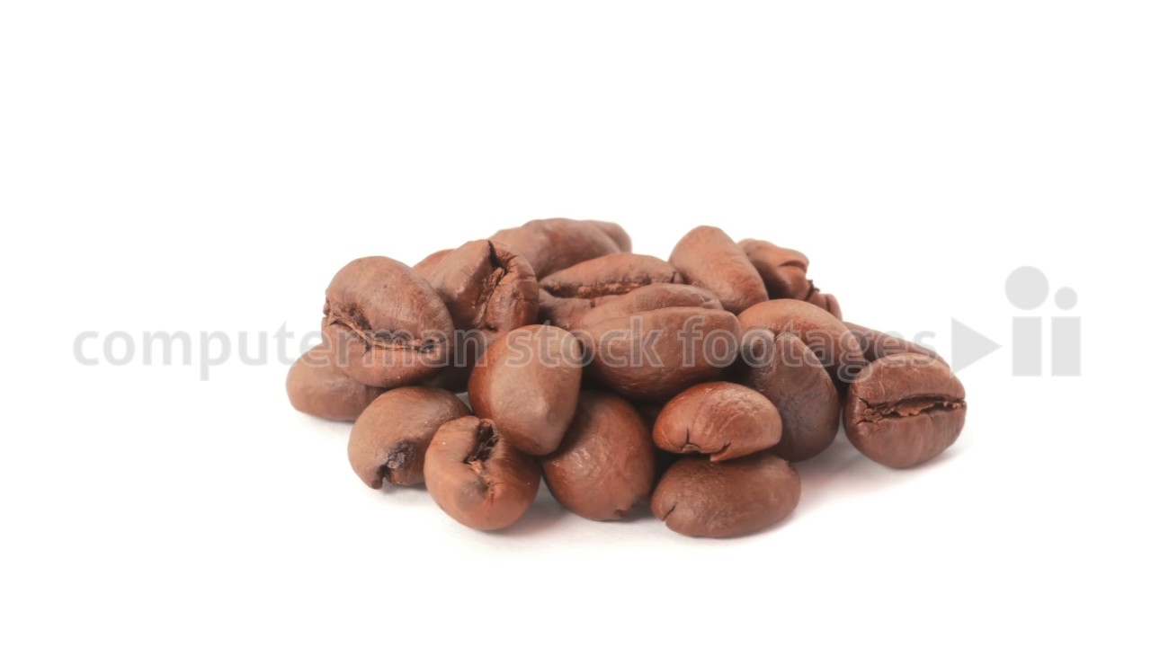 Isolated coffee beans