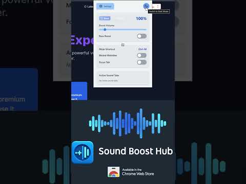 Sound Boost Hub Chrome Extension