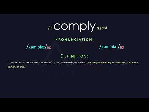 Comply Meaning And Pronunciation | Audio Dictionary