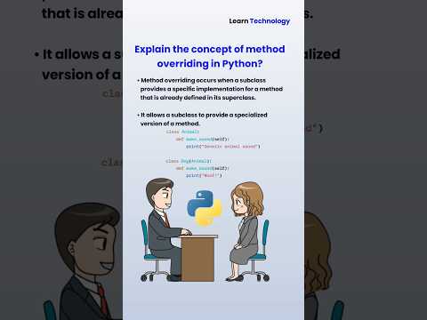 Method Overriding in Python | Python Interview Questions | #python #interview #methodoverriding