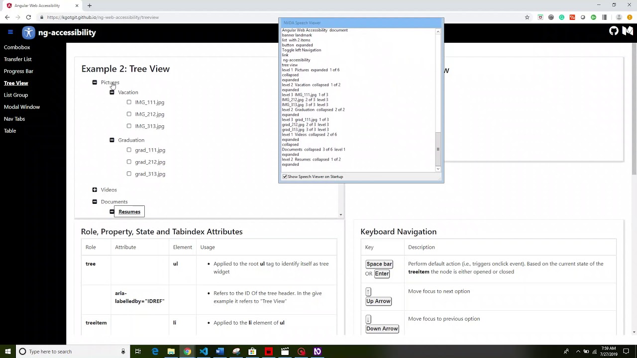 Accessible Angular Tree view component #ng-accessibility
