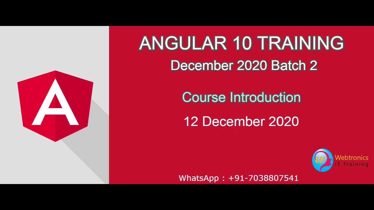 Angular Demo Session December Batch 2 - 12 December 2020