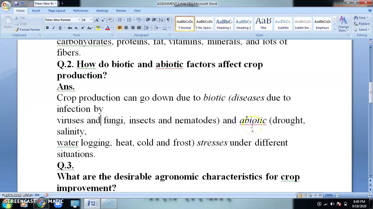 CHAPTER 15 ASSIGNMENT 1