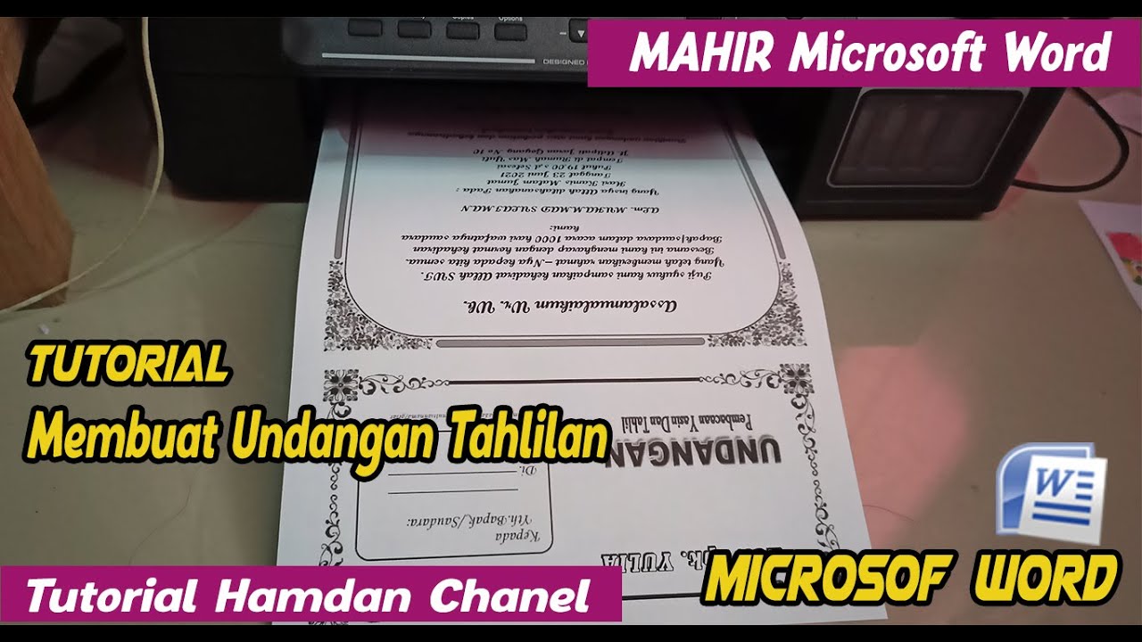 An Easy Way to Make a Tahlilan Invitation with a Template in Microsoft Word
