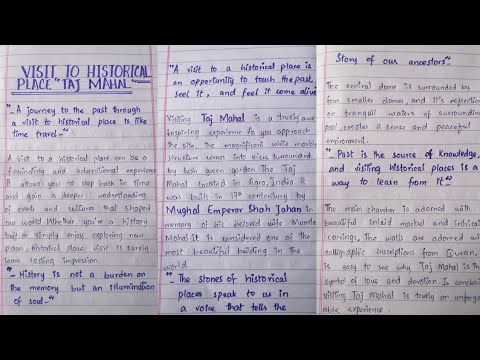 Taj mahal essay in english|Paragraph of taj mahal in english|My favourite place|short note inenglish