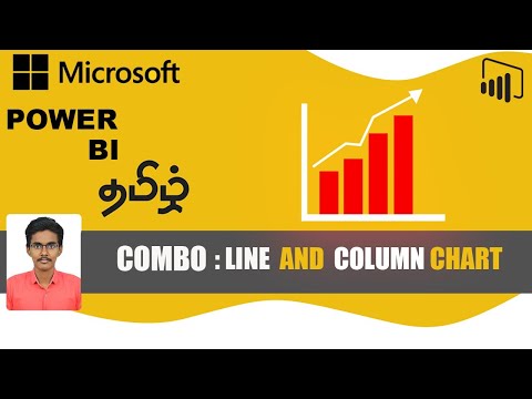 Power BI Combo Charts In Tamil | Line and Stacked Column Chart | Line ...