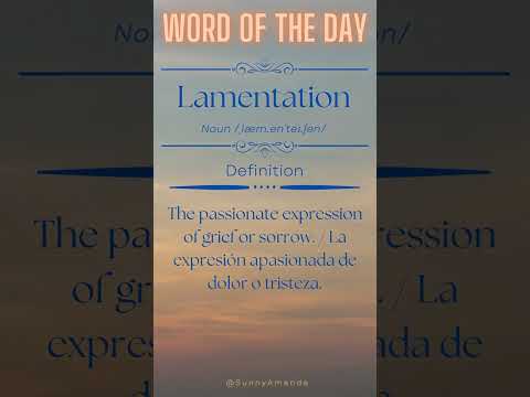 Word of the day - Lamentation | #shorts #english #vocabulary