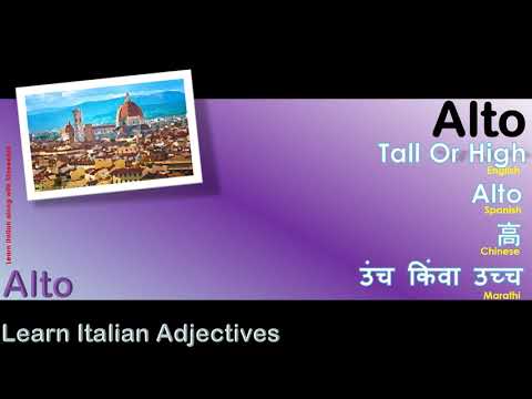 Alto - How to Pronounce Alto in Italian with English meaning as Tall Or High?