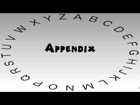 How to Say or Pronounce Appendix