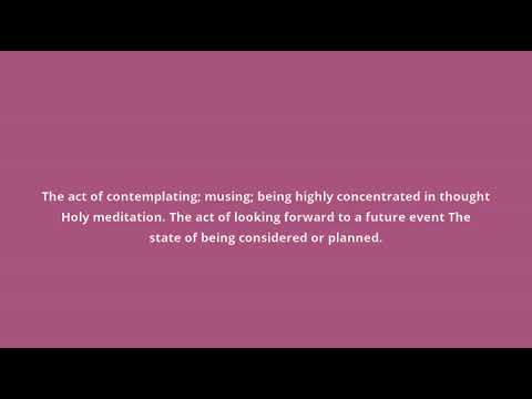 what is the meaning of contemplation