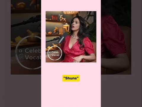'Shun' Meaning | Words In English | Learn English With Mallika Sherawat #languagelovers