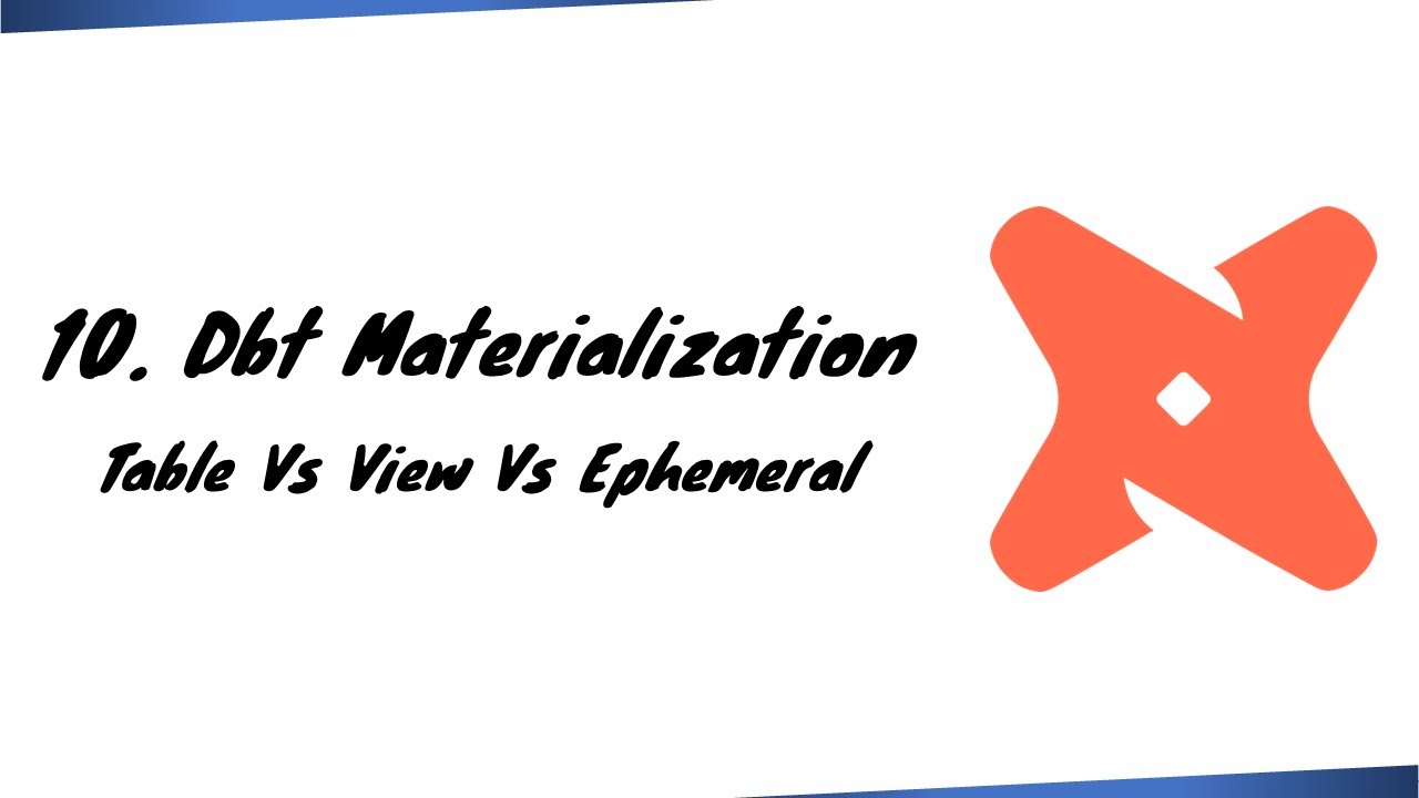 DBT Materialisations | Data Build Tool | Table Vs View vs Ephemeral
