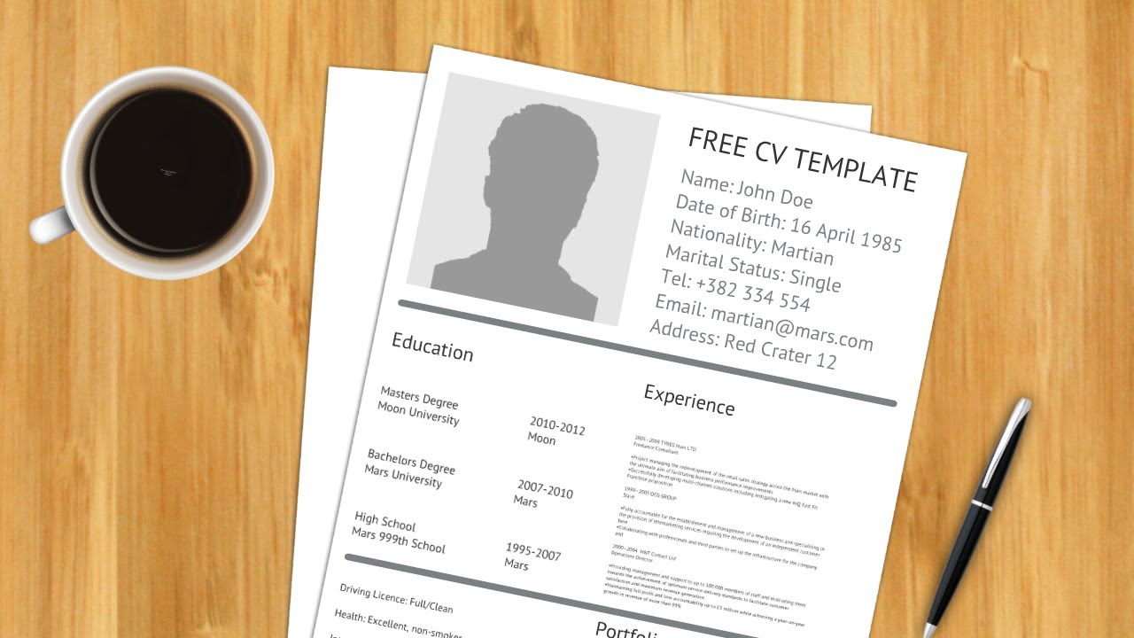 Free CV / Resume Prezi Template