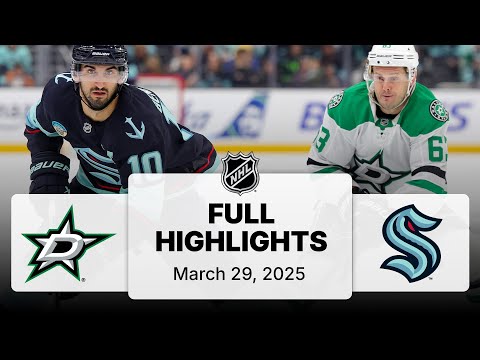 NHL Highlights | Stars vs. Kraken | March 29, 2025